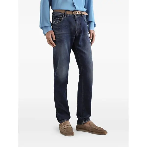 Dolce & Gabbana Regular Straight-leg Denim Jeans - Blue