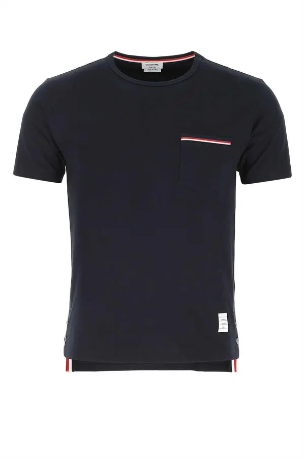 Thom Browne Midnight Cotton T-shirt - Blue