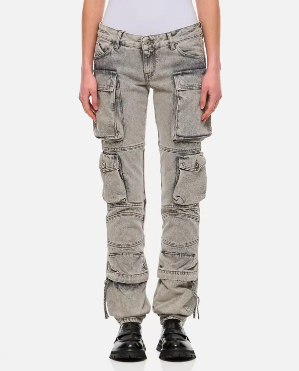 Attico Essie Denim Cargo Pants - Multicolor