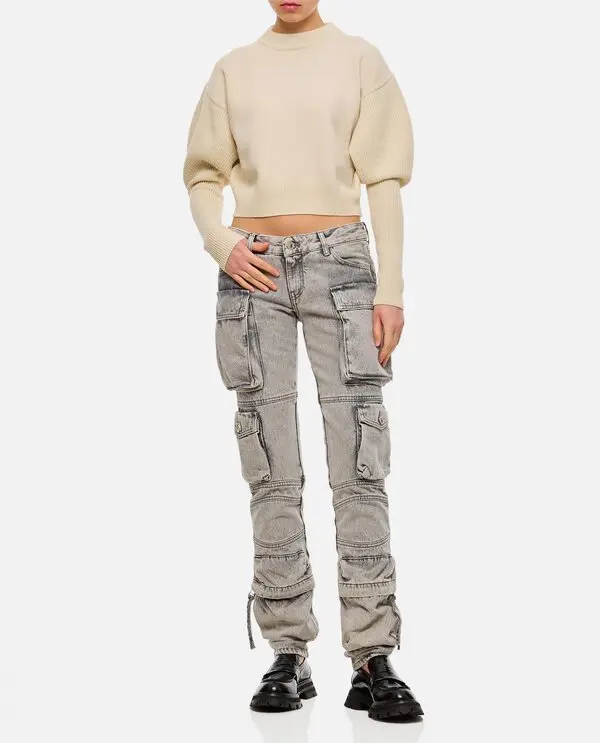 Attico Essie Denim Cargo Pants - Multicolor