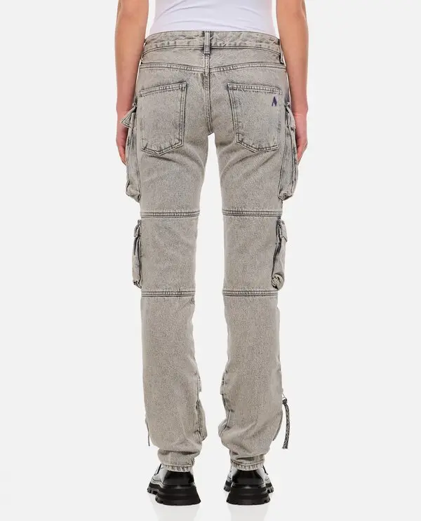 Attico Essie Denim Cargo Pants - Multicolor