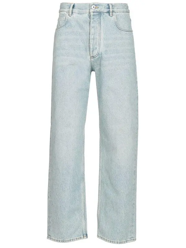 Bottega Veneta Sky Bleached Wide Leg Jeans - Blue