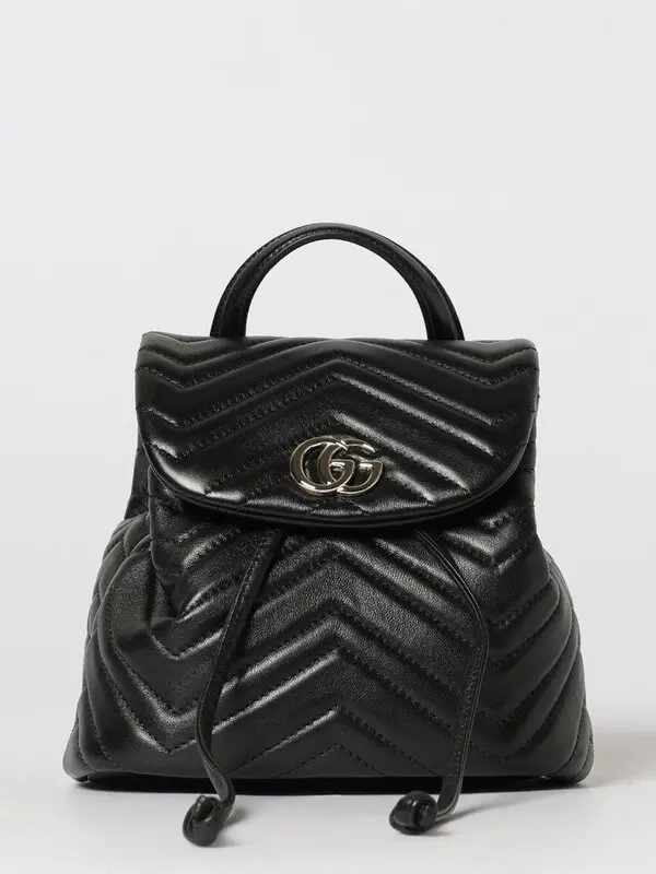 Gucci Gg Marmont Chevron Quilted Nappa Backpack