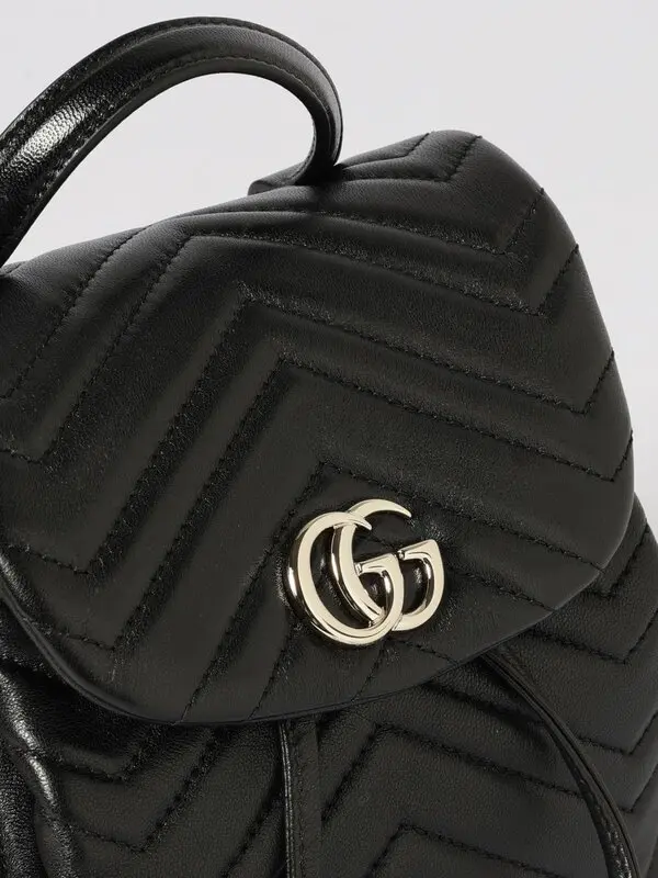 Gucci Gg Marmont Chevron Quilted Nappa Backpack