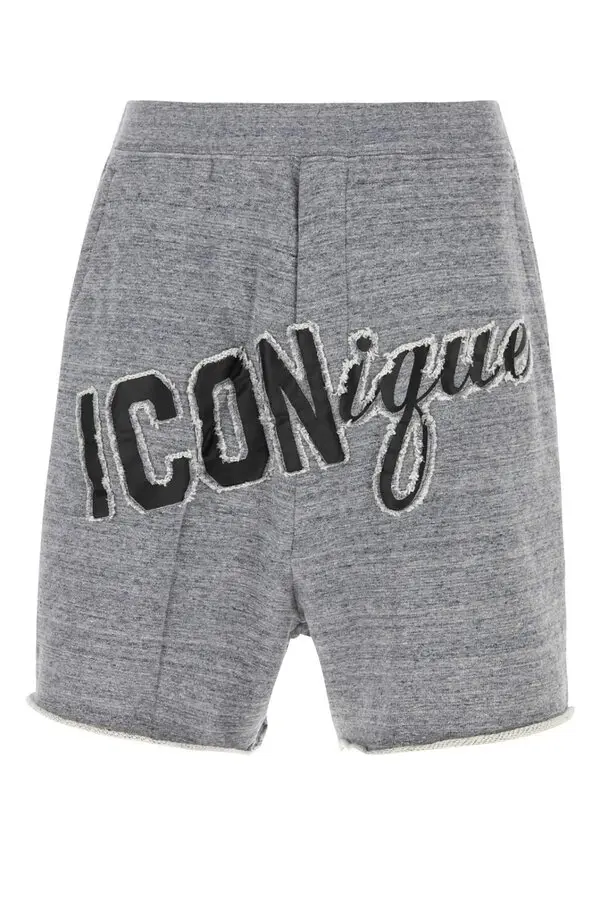 Dsquared2 Grey Cotton Bermuda Shorts