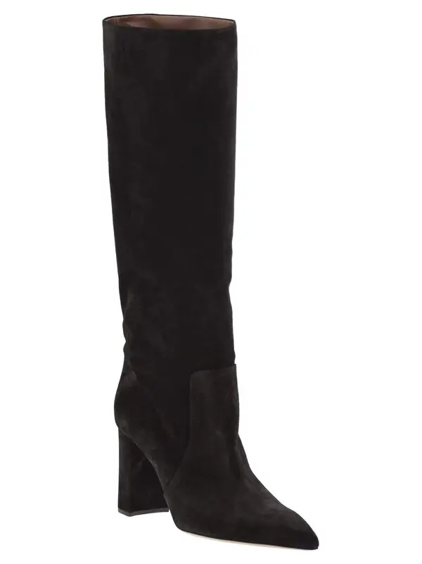 Paris Texas Anja Suede High Heel Boots - Black