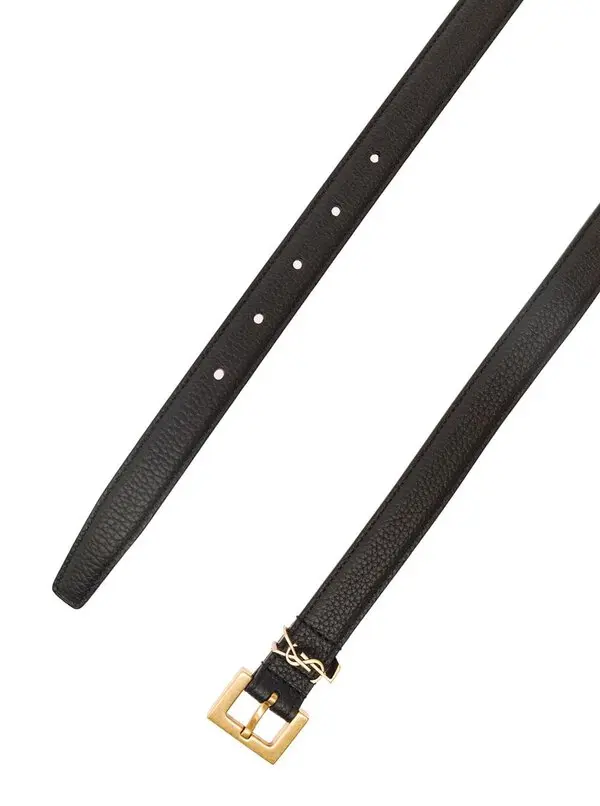 Saint Laurent Belt With Cassandre In Leather