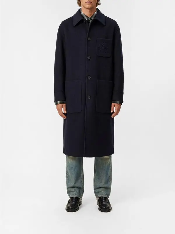 Loewe Single Breasted Wool And Cashmere Coat