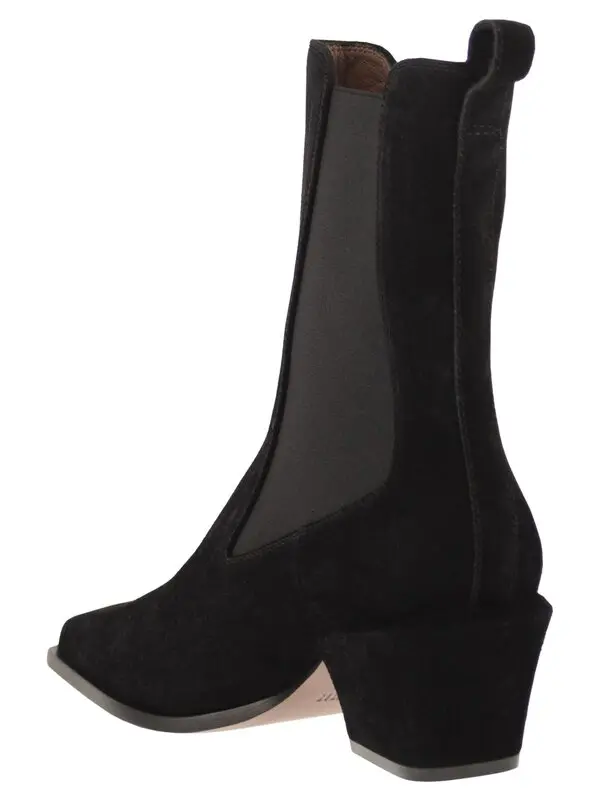 Paris Texas Suede Chelsea Boots - Black