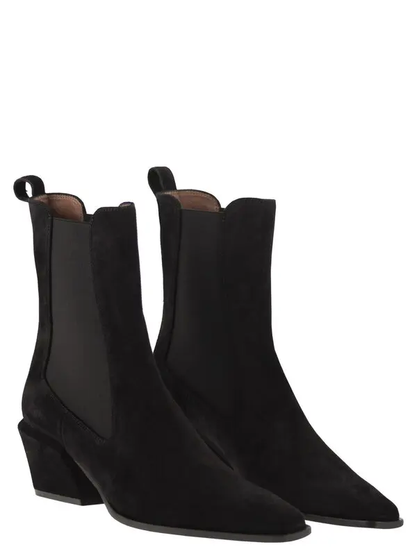 Paris Texas Suede Chelsea Boots - Black