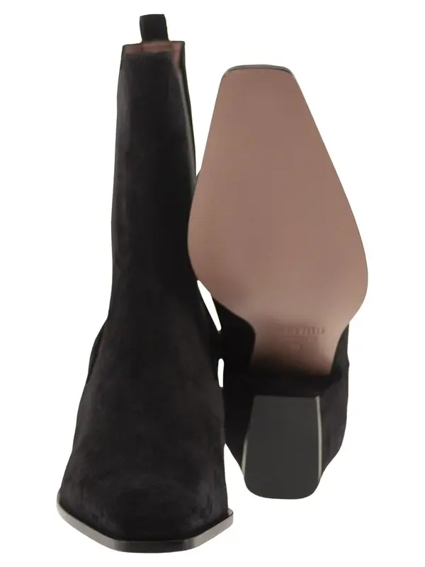 Paris Texas Suede Chelsea Boots - Black