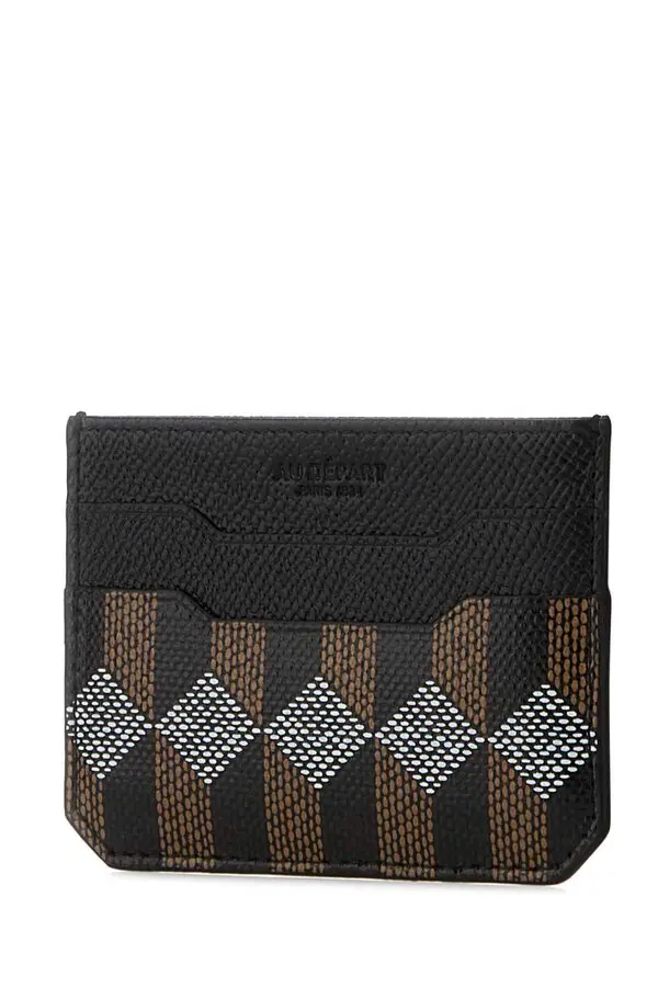 AU DEPART Printed Leather Card Holder - Multicolor