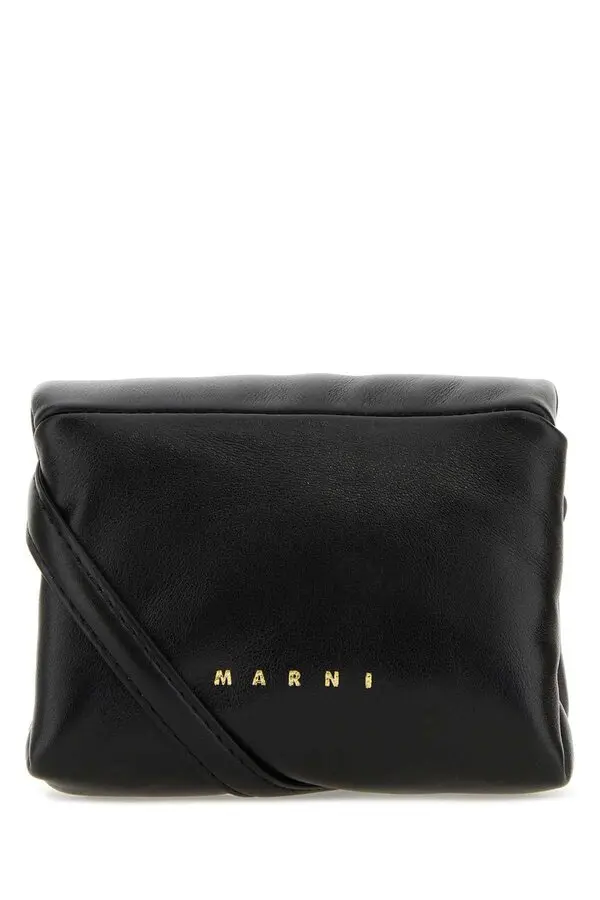 Marni Leather Mini Prisma Clutch