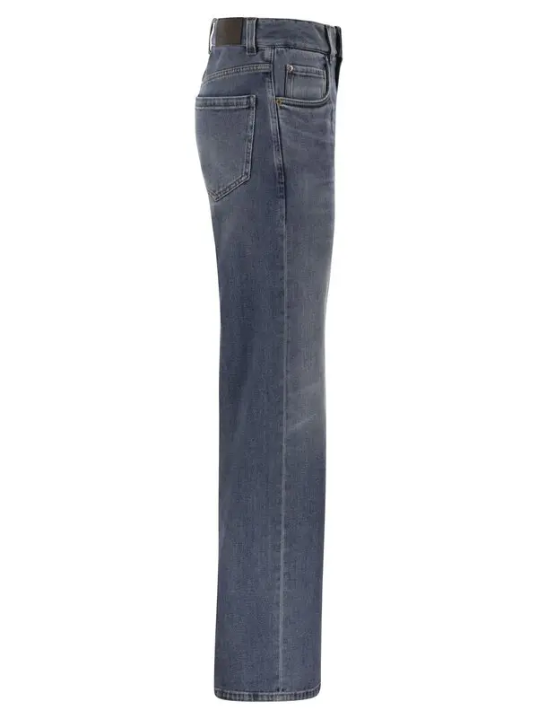 Brunello Cucinelli Wide-leg Stretch Denim Jeans - Multicolor