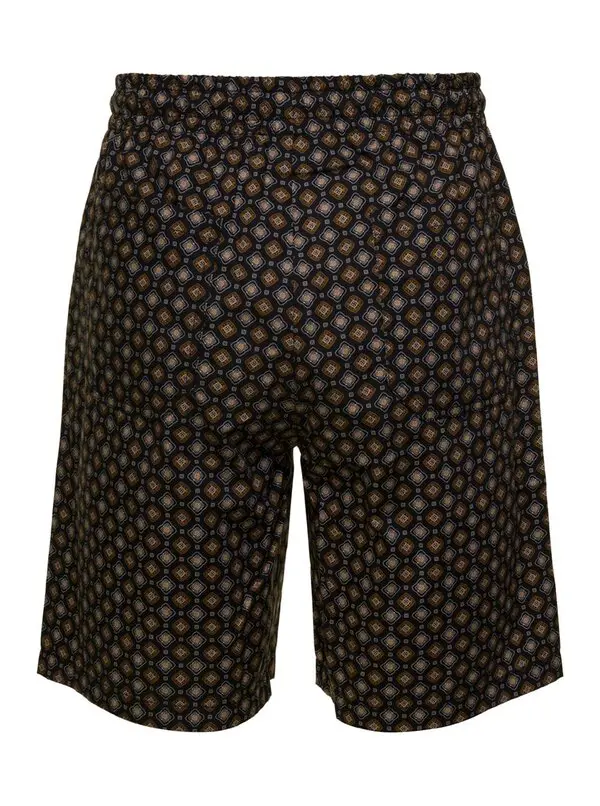 A.p.c. Vincento' Bermuda Shorts With All-over Print In Cotton - Multicolor