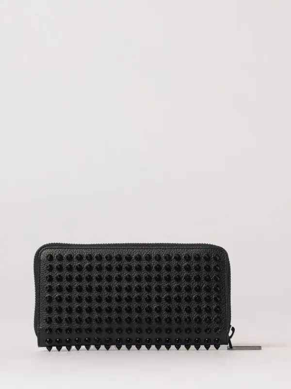 CHRISTIAN LOUBOUTIN M Panettone Calf Empire Spikes Wallet