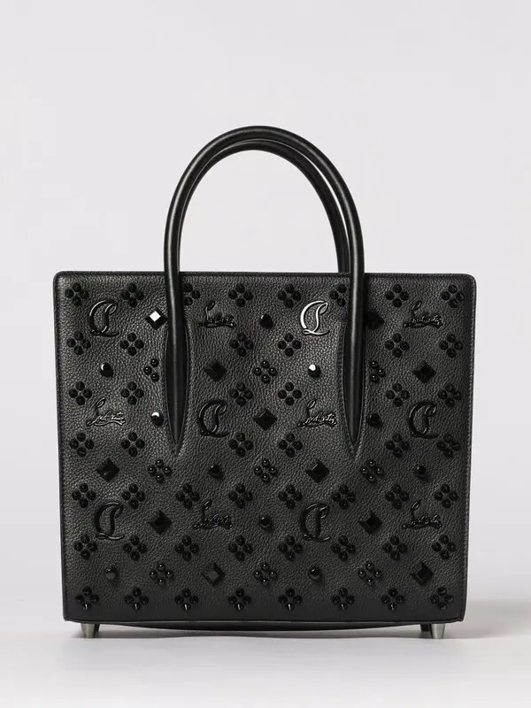 CHRISTIAN LOUBOUTIN Paloma Studded Leather Bag - Black