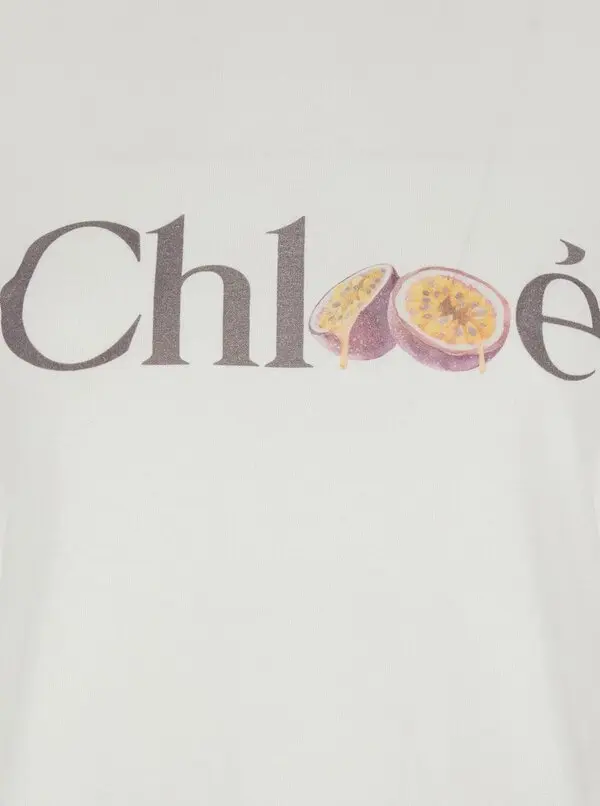 Chloé Cotton Crewneck T-shirt - White