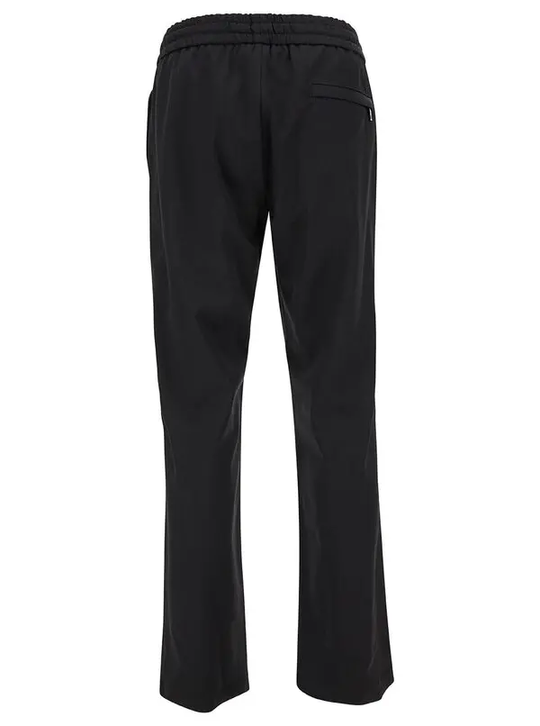 Dolce & Gabbana Black Sweatpants With Drawstring In Wool Blend