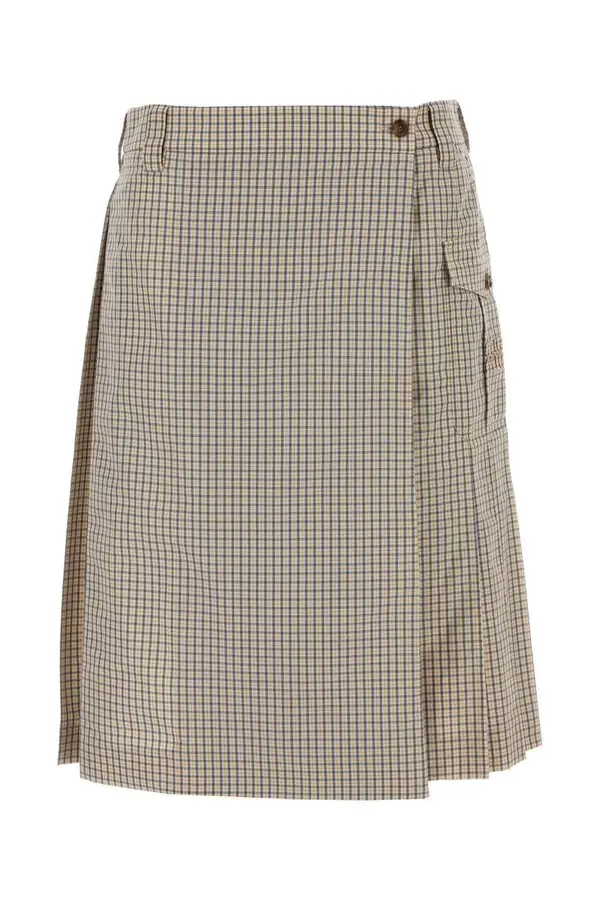Miu Miu Embroidered Nylon Blend Skirt - Multicolor