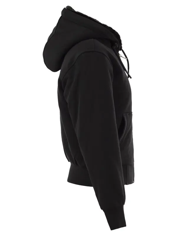 Moose Knuckles Classic Bunny Hooded Sweatshirt With Faux Fur Lining - Black