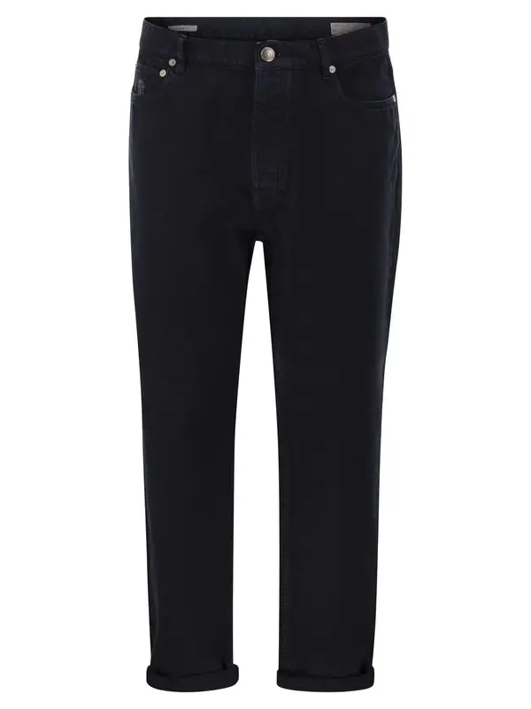 Brunello Cucinelli Five-pocket Cotton Jeans With A Contemporary Silhouette - Multicolor