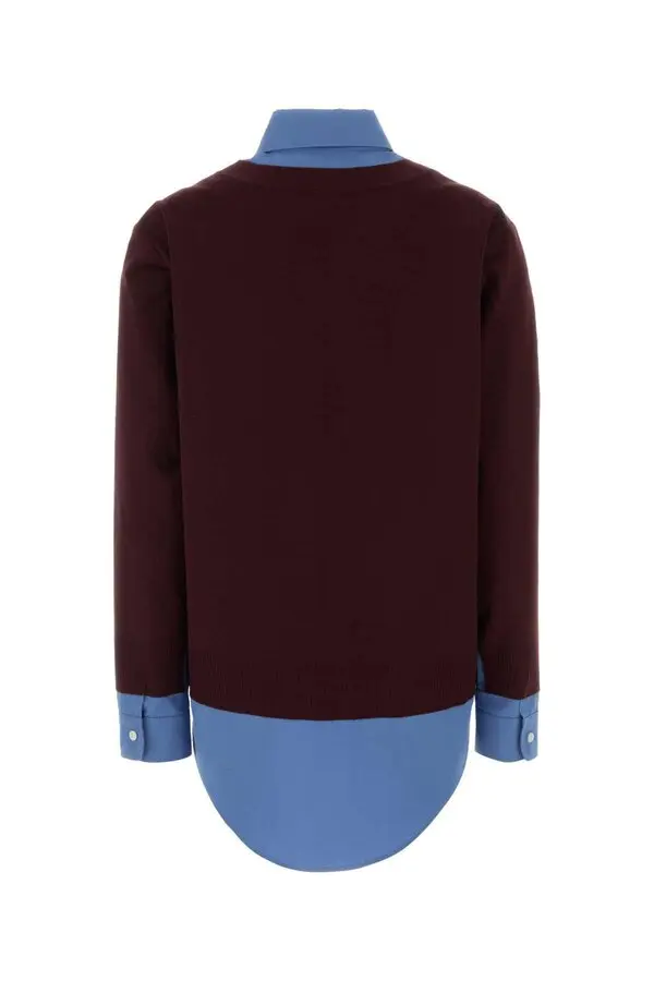 Miu Miu Burgundy Wool Cardigan