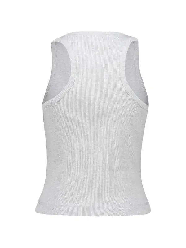 Casablanca Logo Print Ribbed Tank Top - Gray