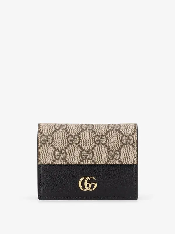 Gucci Mini Leather Wallet And Gg Supreme Fabric - Multicolor