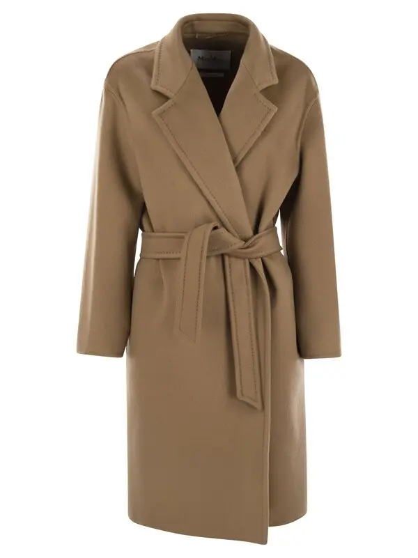 Max Mara Melinda Cashmere Midi Coat With Belt - Brown