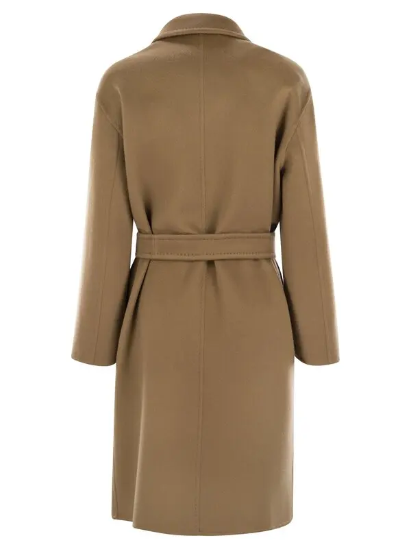 Max Mara Melinda Cashmere Midi Coat With Belt - Brown