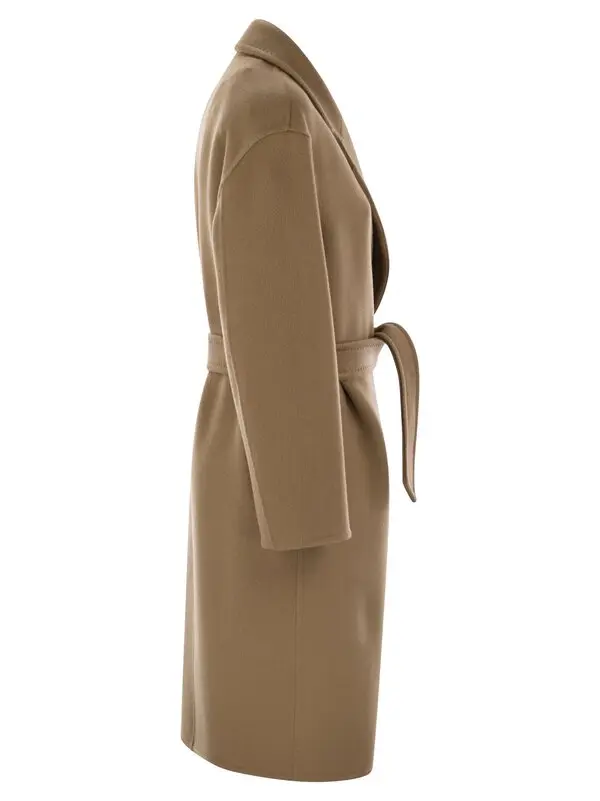 Max Mara Melinda Cashmere Midi Coat With Belt - Brown