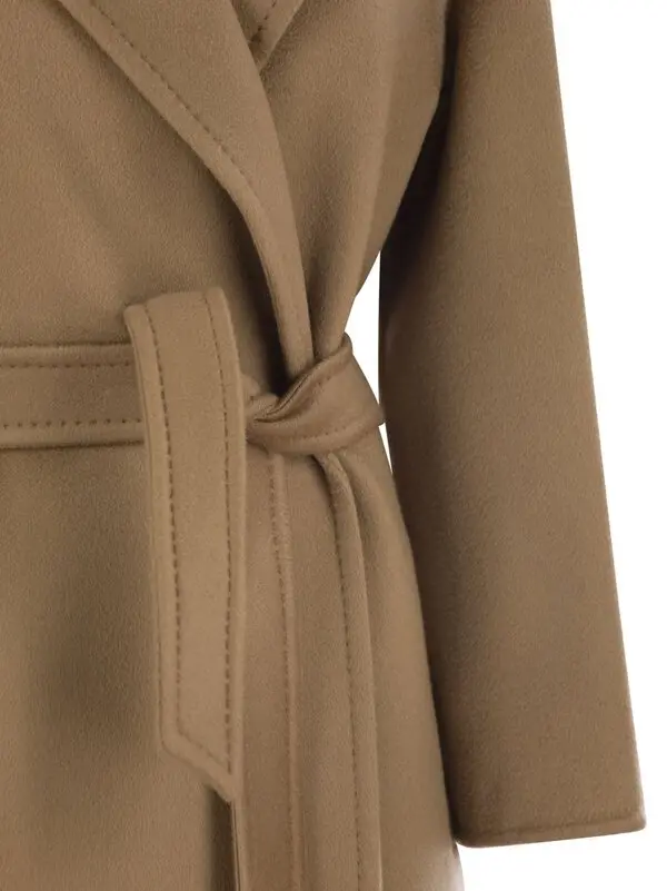 Max Mara Melinda Cashmere Midi Coat With Belt - Brown
