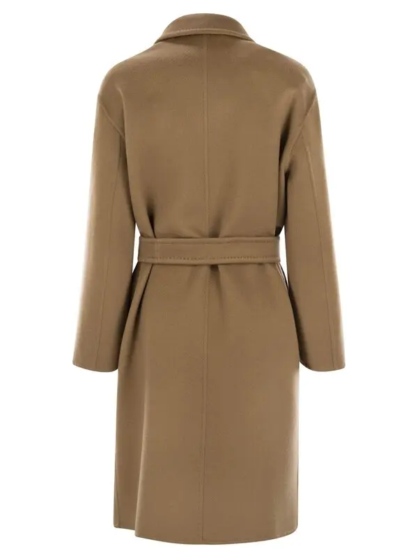 Max Mara Melinda Cashmere Midi Coat With Belt - Brown