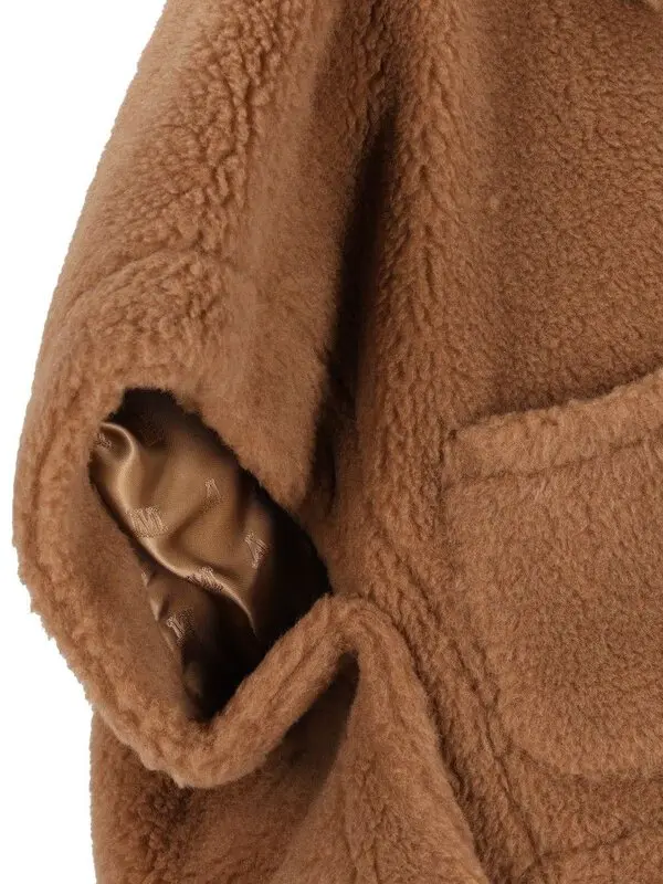 Max Mara Newterzo Teddy Hood Cape - Brown