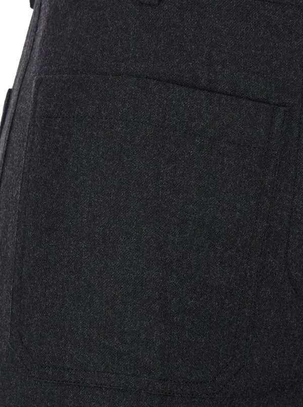 Victoria Beckham Alina' Grey Pants With Patch Pockets On The Front In Wool For