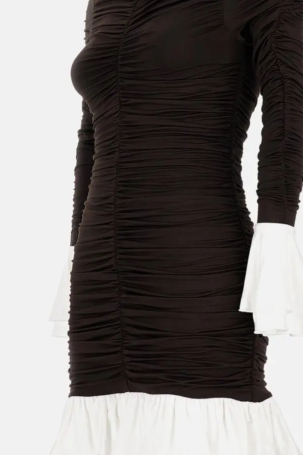 ROTATE BY BIRGER CHRISTENSEN Mini Ruched Dress