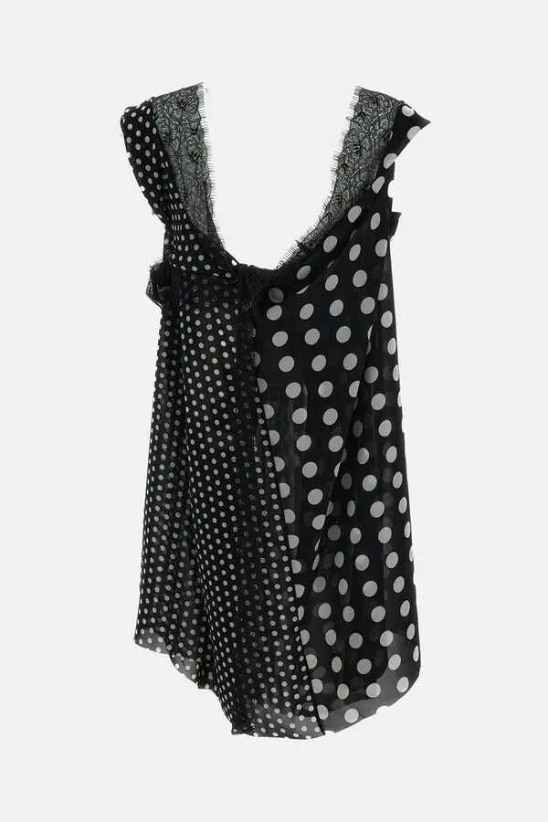 Junya Watanabe Polka Dot Sleeveless Top - Multicolor