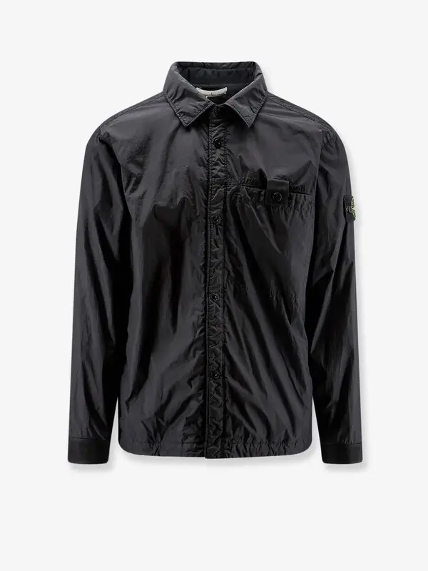 Stone Island Crinkle Reps Recycled Nylon Jacket - Black