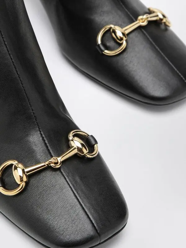 Gucci Signora Stretch Leather Ankle Boots