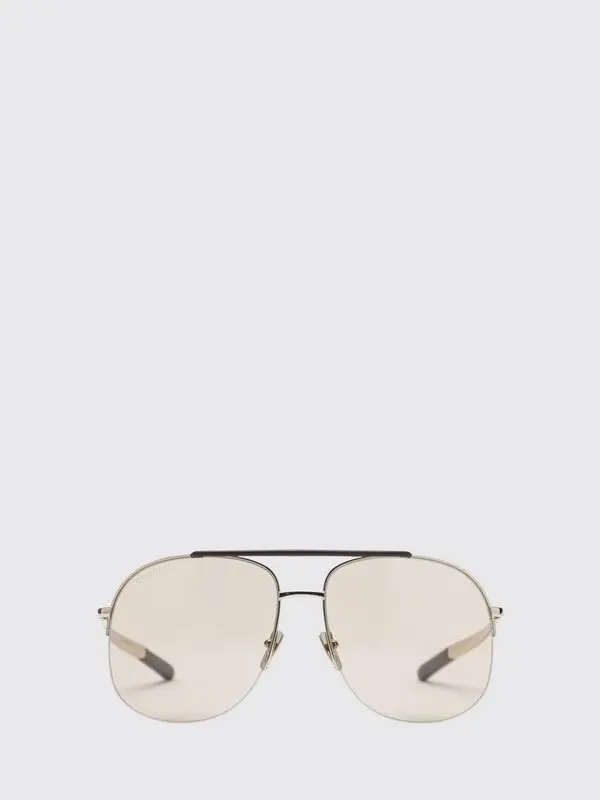 Gucci Pilot Style Metal Sunglasses With Double Bridge