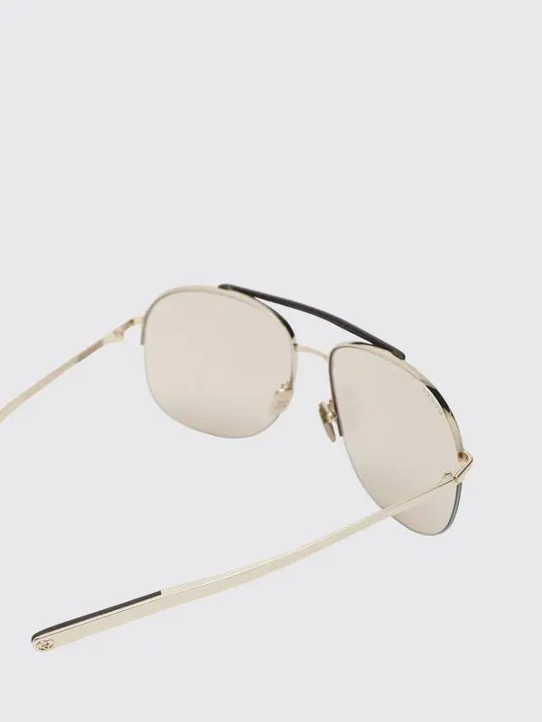 Gucci Pilot Style Metal Sunglasses With Double Bridge