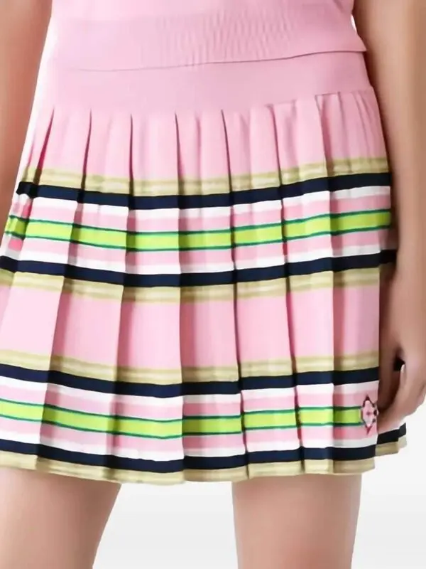 Casablanca Pleated Mini Skirt With Striped Pattern
