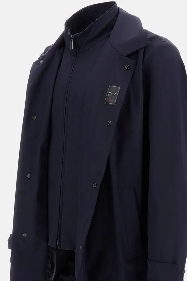 FAY Morning Coat In Jersey Stretch