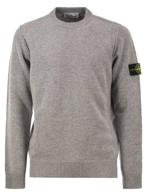 Stone Island Crew-neck Jumper With Reverse Stitch Details