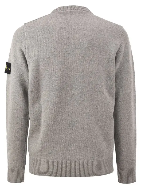 Stone Island Crew-neck Jumper With Reverse Stitch Details