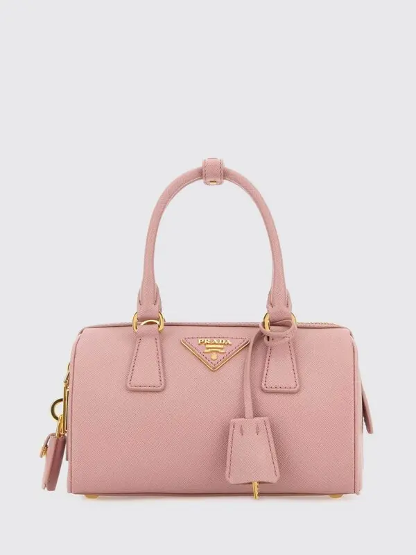 Prada Mini Saffiano Leather Bag With Lock And Key - Pink