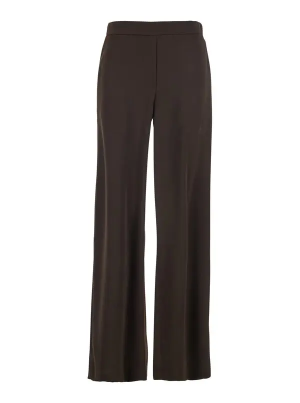 P.a.r.o.s.h Wide Leg Pants With Elastic Waist For - Brown
