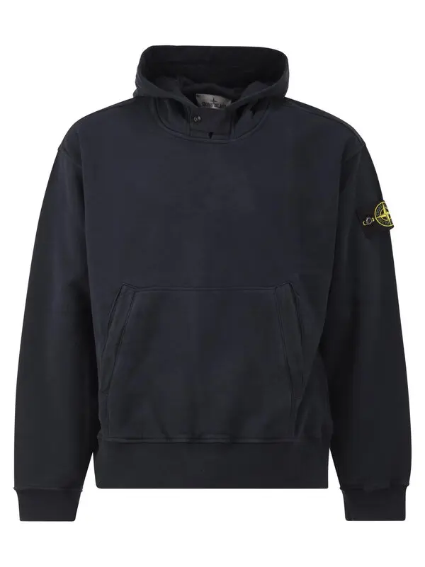 Stone Island Oversized Hoodie With Raglan Sleeves - Blue