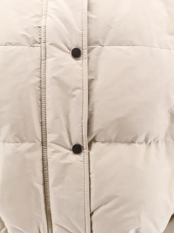 Brunello Cucinelli Down Jacket With Shearling Collar